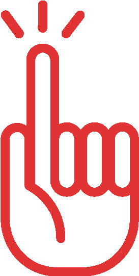 Red Hand Icon Clipart - Full Size Clipart (#3863064) - PinClipart