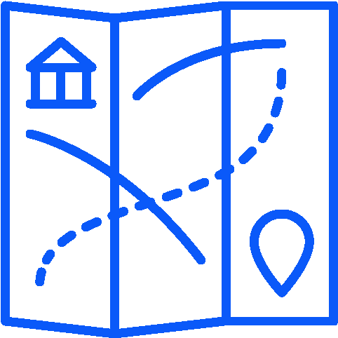 Blue Map Icon - Illustration Clipart - Full Size Clipart (#3863066 ...