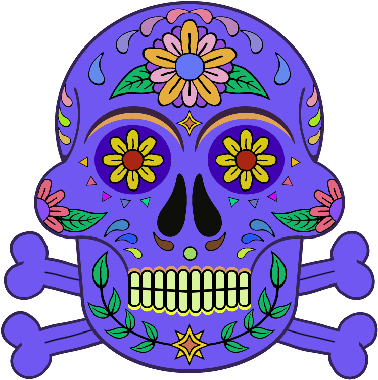 Day Of The Dead 800 X - Skull Clipart - Full Size Clipart (#3865245 ...