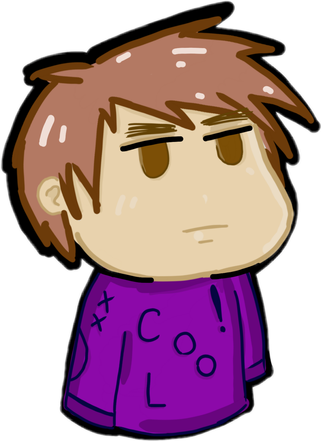 Meh Sticker - Cartoon Clipart - Full Size Clipart (#3865633) - PinClipart