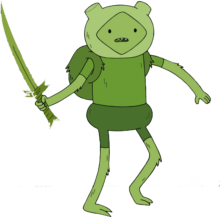 Finn The Human Clipart Grass Sword - Fern From Adventure Time - Png ...