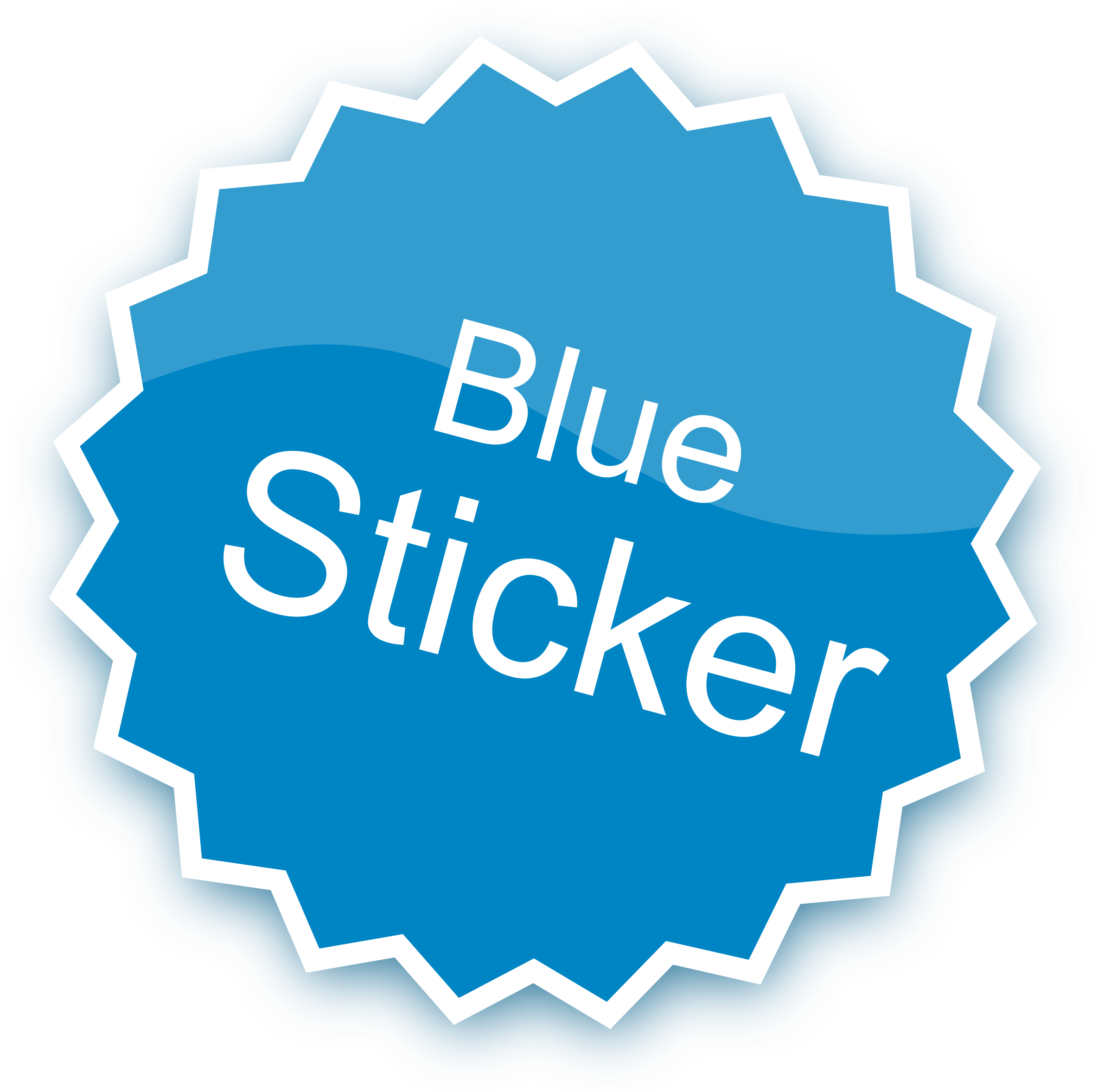 Download Blue Sticker Clip Arts - Png Download (#3906822) - PinClipart