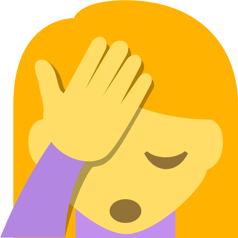 File - Emojione 1f926 - Svg - Emoji Problem Clipart - Full Size Clipart ...