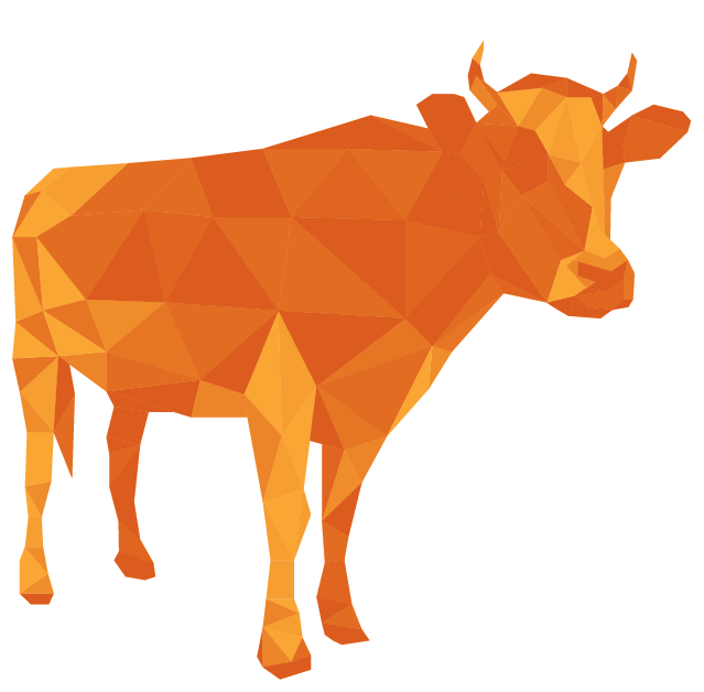 Orange Cow Clipart - Full Size Clipart (#3914005) - PinClipart