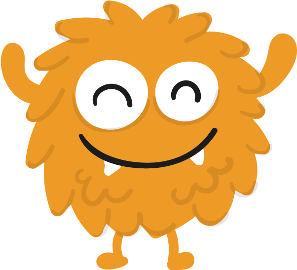 Fuzzy Orange Monster Clipart - Full Size Clipart (#3930642) - PinClipart