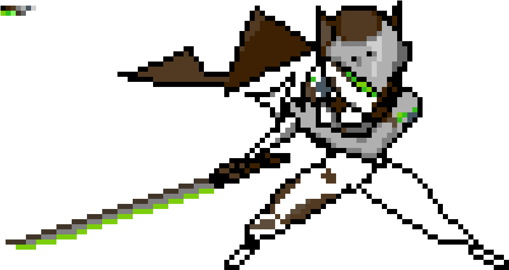 Download Genji Pixel Spray Art - Overwatch Genji Pixel Spray Clipart ...