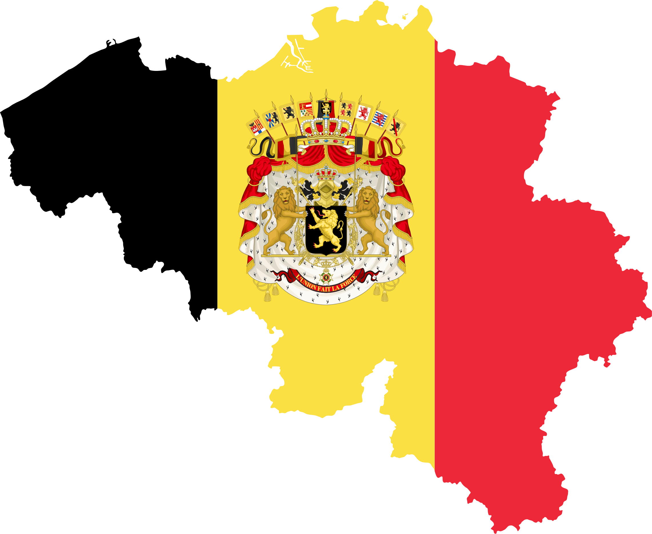 This Free Icons Png Design Of Belgium Map Flag With Clipart - Full Size ...