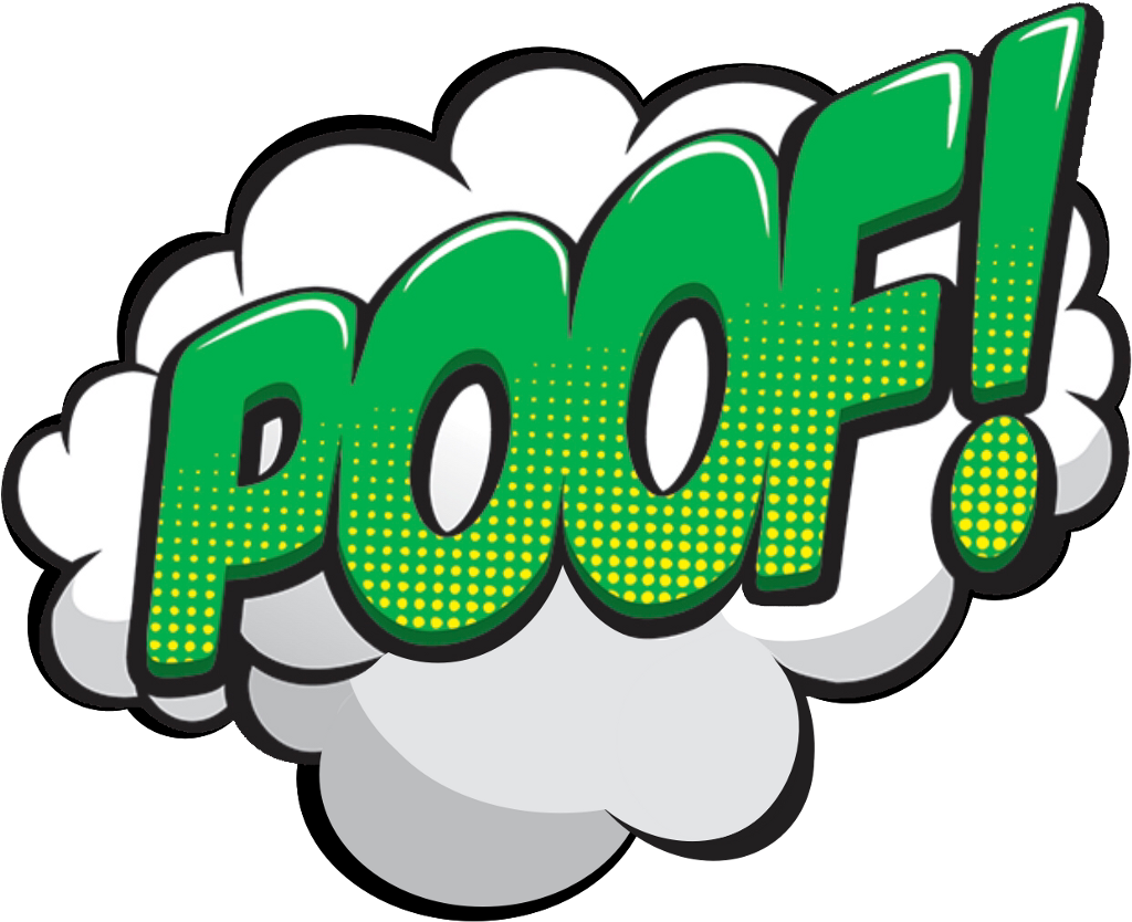 Poof Sticker - Comic Poof Clipart - Full Size Clipart (#3940643 ...