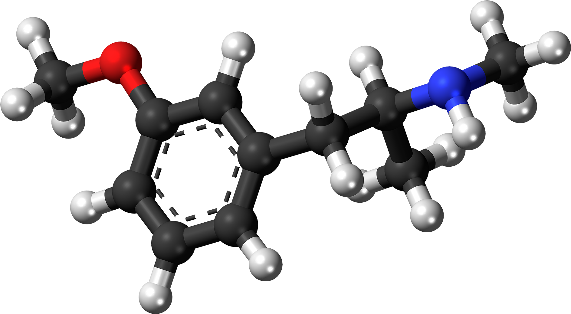 3-methoxymethamphetamine Molecule Ball - Methamphetamine Ball And Stick ...