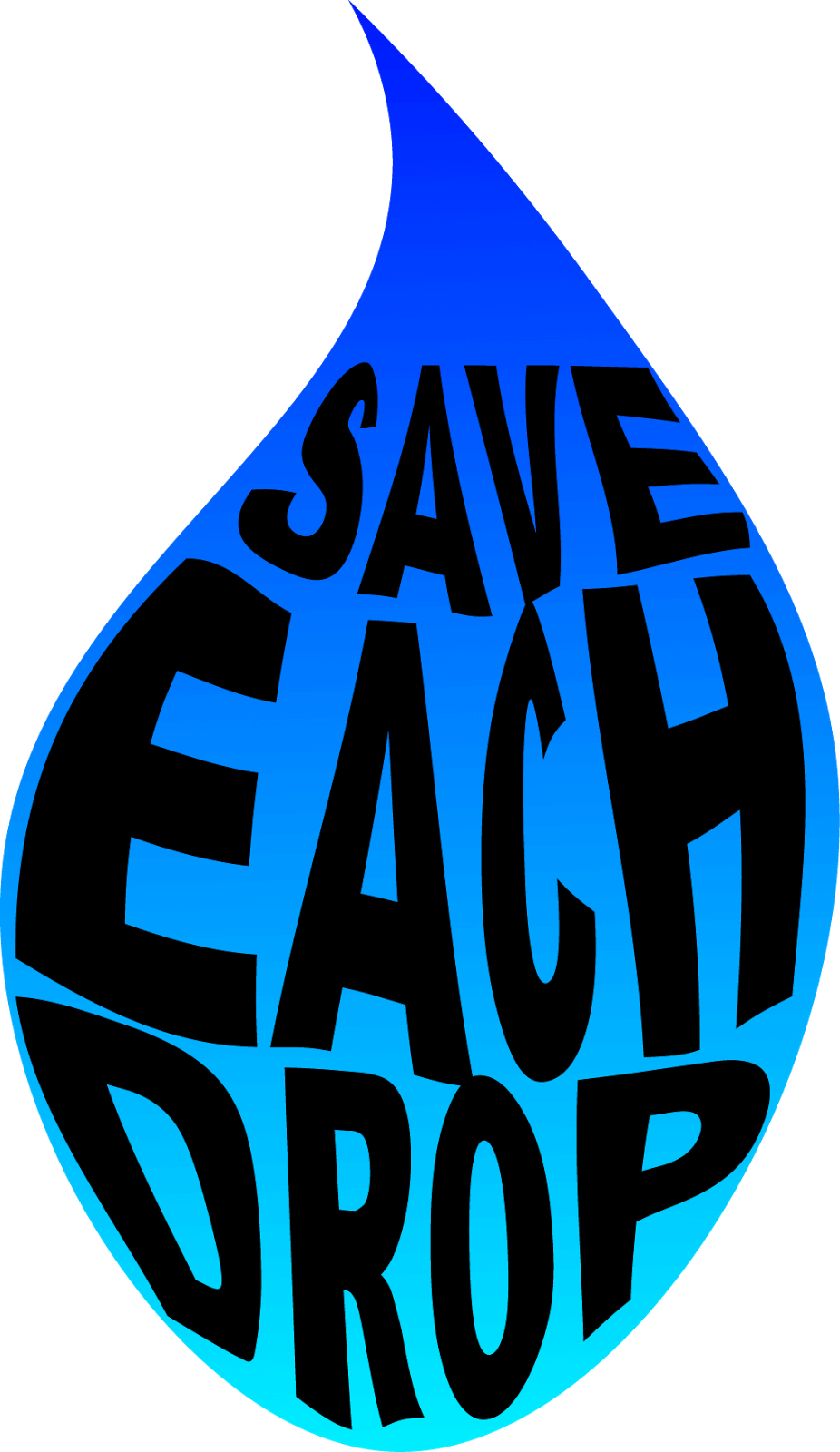 Save Each Drop Typographic Art Clipart - Full Size Clipart (#3966376 ...