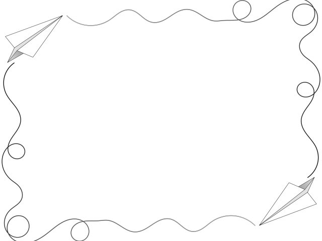 Plane Clipart Border - Paper Airplane Page Border - Png Download - Full ...