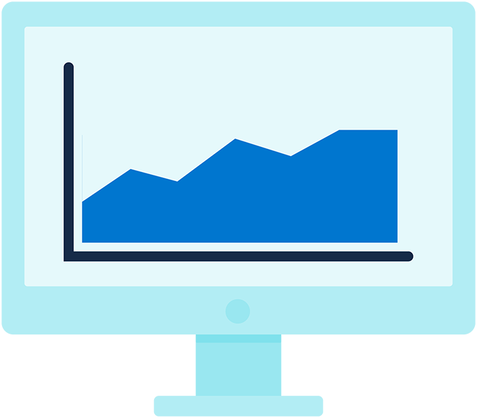 Computer With Positive Graph Clipart - Full Size Clipart (#3993144 ...