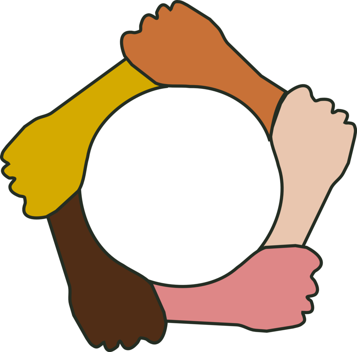 Dream Clipart Race Equality - Helping Hands Circle Png Transparent Png ...