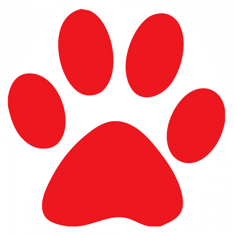 Pix For Cat Paw Clipart - Red Bobcat Paw Print - Png Download - Full ...