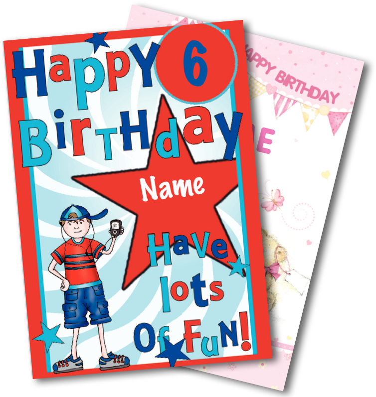 Birthday Greeting Cards By Age - Greeting Card Clipart - Full Size ...