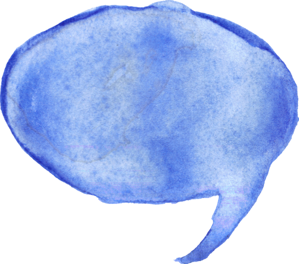 8 Watercolor Speech Bubbles Png Transparent Onlygfx - Blue Watercolor ...