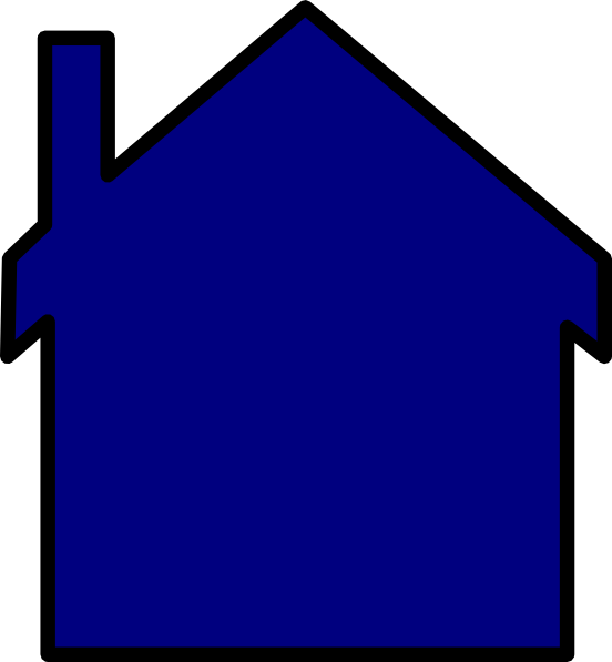 Blue House Outline Clipart - Png Download - Full Size Clipart (#4009079 ...