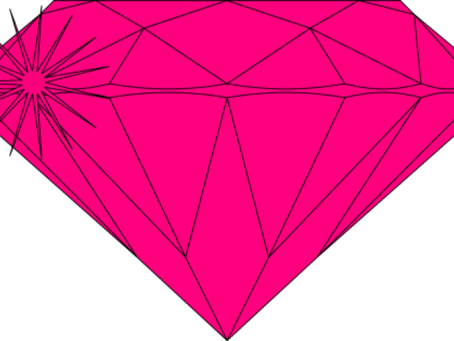 Gems Clipart Sparkly Diamond - Pink Diamond Clip Art - Png Download ...