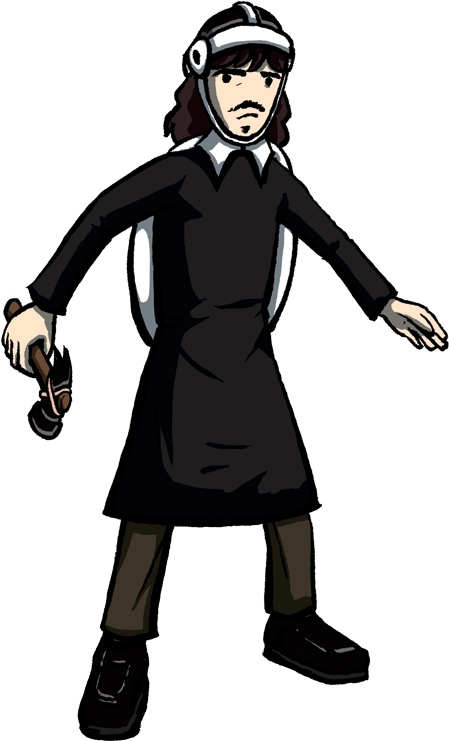 Hammer Bros Descartes - Rene Descartes Cartoon Png Clipart - Full Size ...