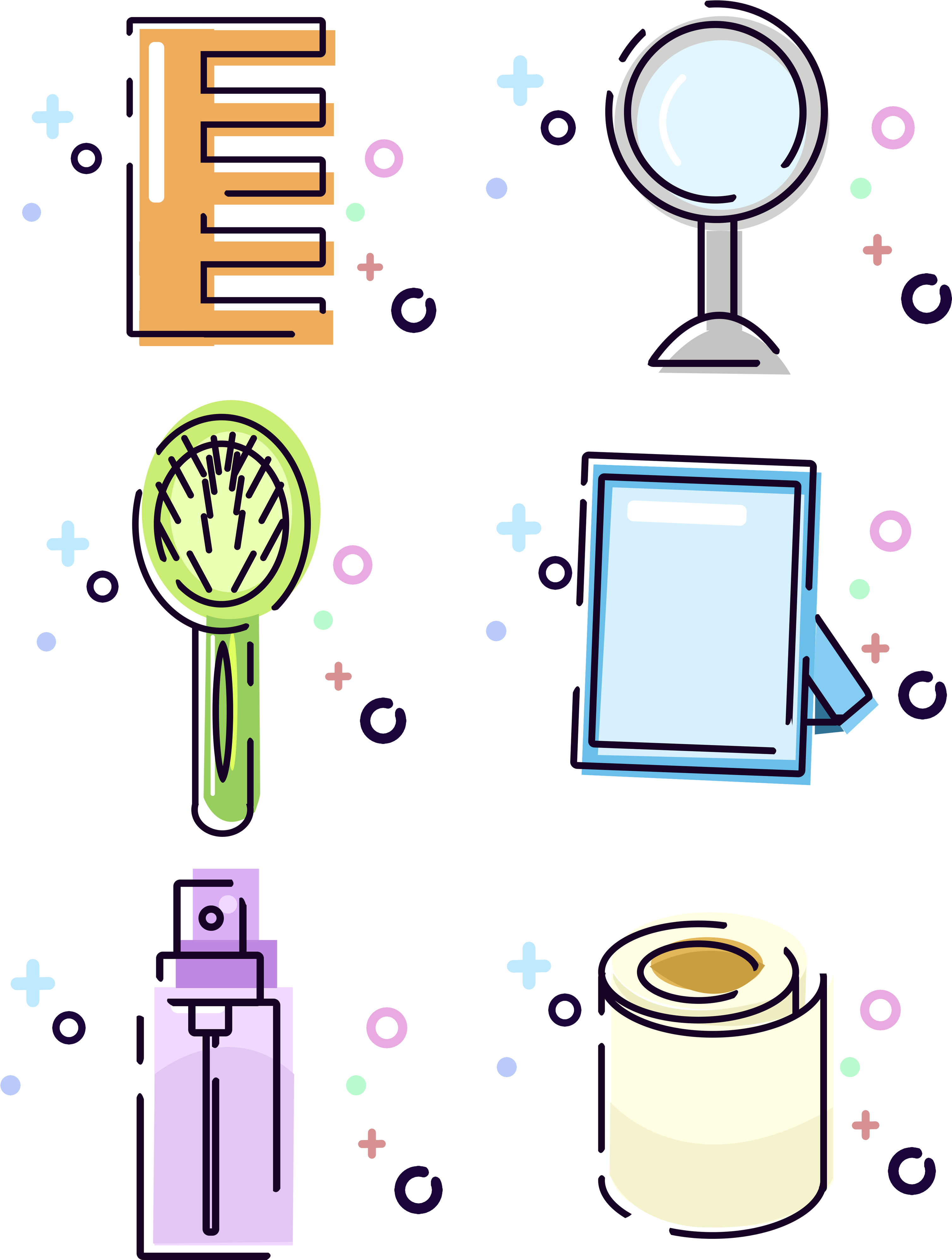 Mbe Daily Necessities Hand Painted Cartoon Png And Clipart - Full Size ...