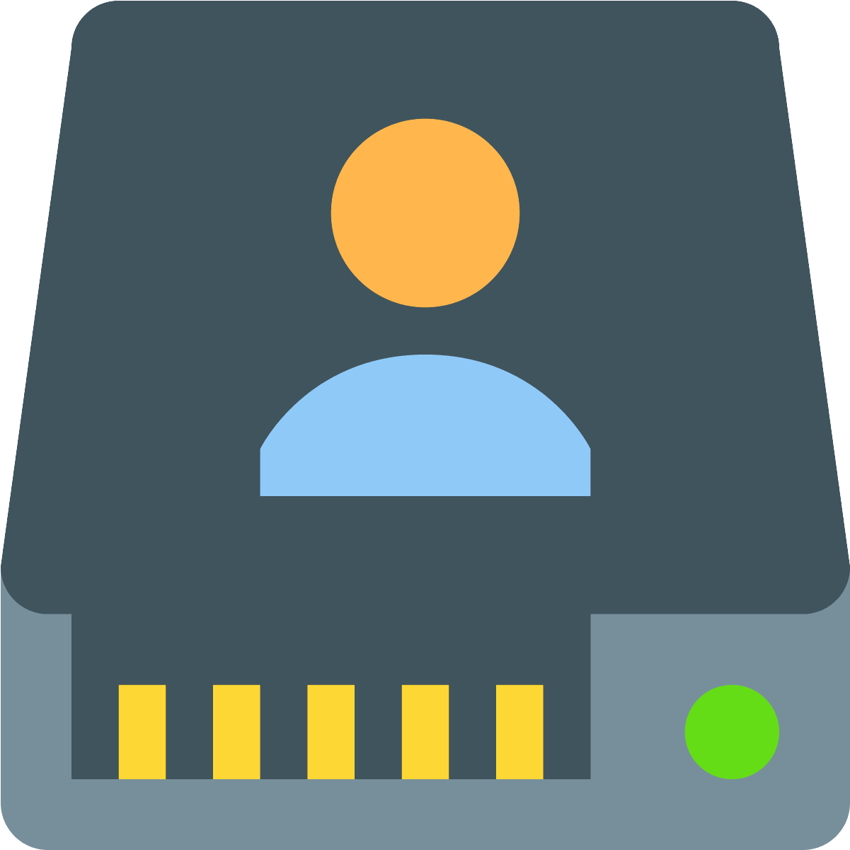 Download Individual Server Icon In Flat Style - Usb Flash Drive Clipart ...