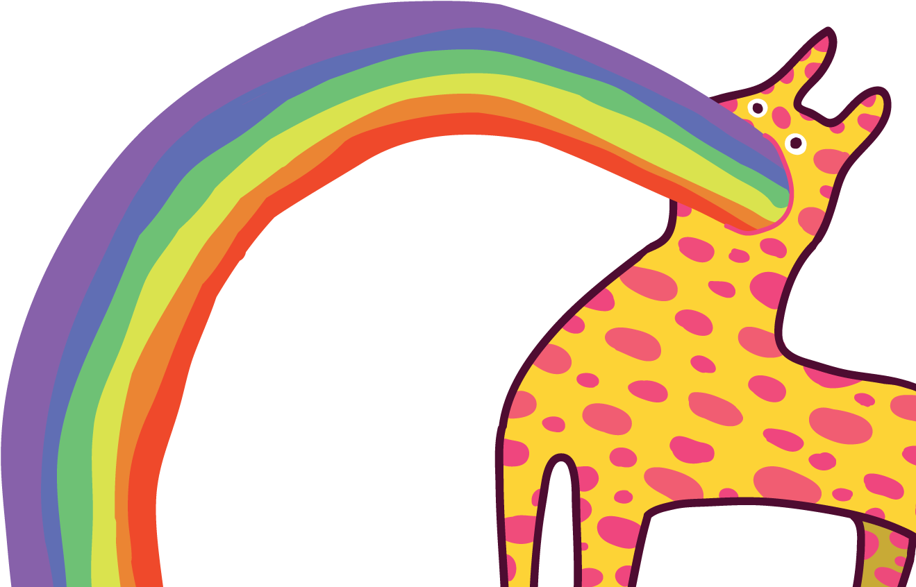 Rainbow - Giraffe Clipart - Full Size Clipart (#4058980) - PinClipart