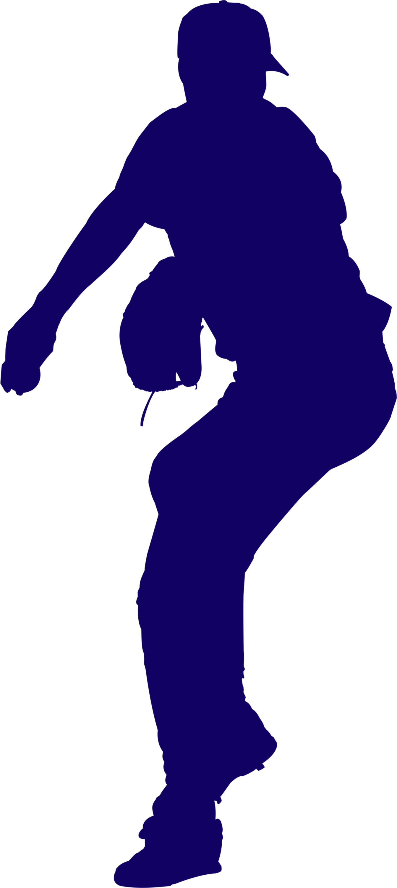 Baseball Pitcher Blue Silhouette - Pitcher De Beisbol Png Clipart ...