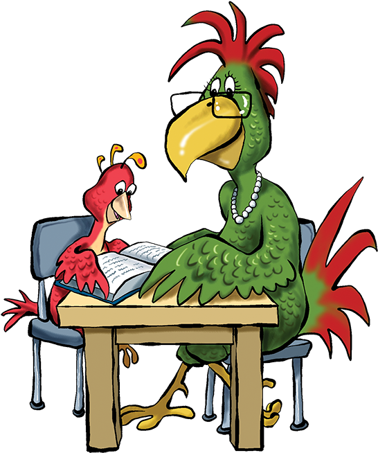Bird-reading - Cartoon Clipart - Full Size Clipart (#4086996) - PinClipart