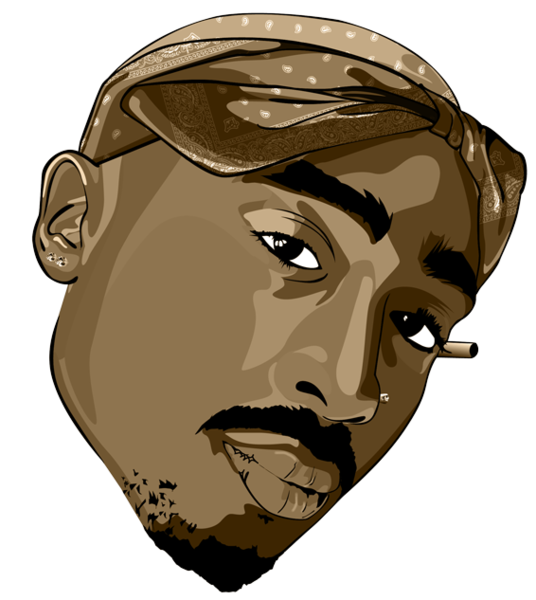 2pac - Tupac Shakur Png Cartoon Clipart - Full Size Clipart (#4099766 ...