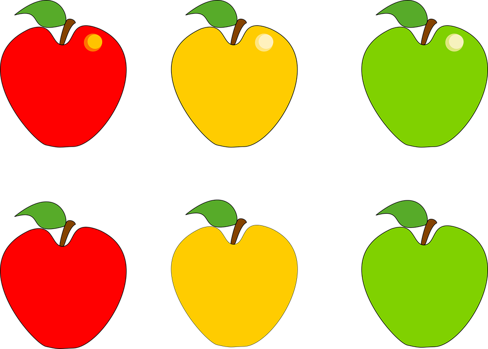 Clip Art Download S Art Free Cliparts - Red Green Yellow Apples - Png ...
