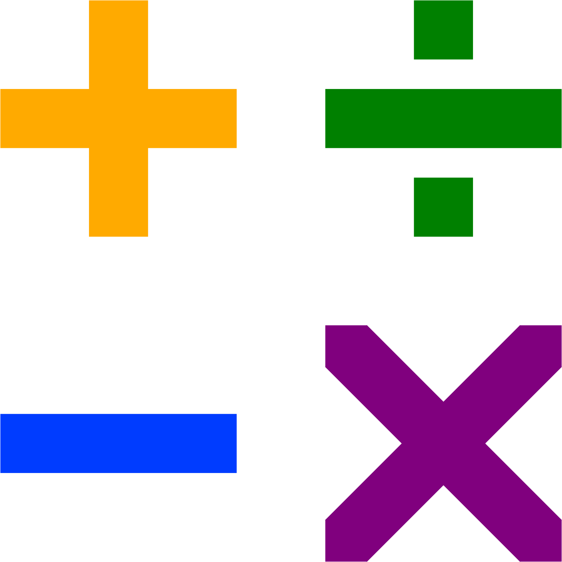 Addition Subtraction Multiplication Division Signs Clipart Full Size