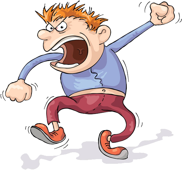 Download Screaming Anger Cartoon Clip Art Man Transprent - Screaming ...