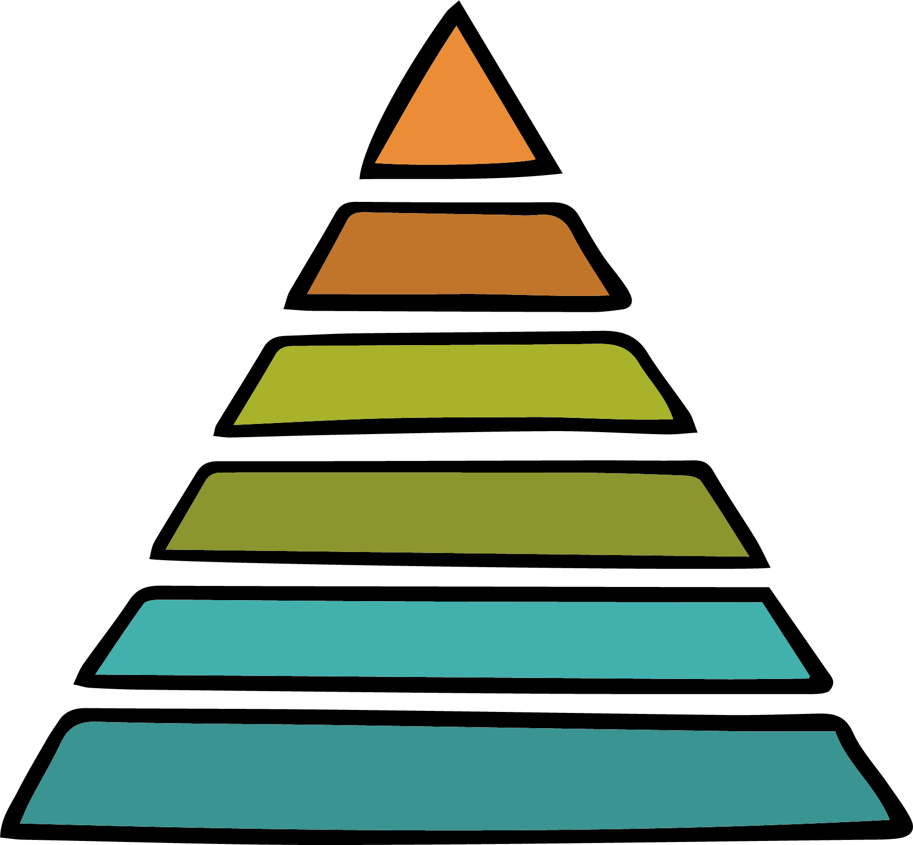 Triangle - Pyramid Diagram Png Clipart - Full Size Clipart (#4104603 ...