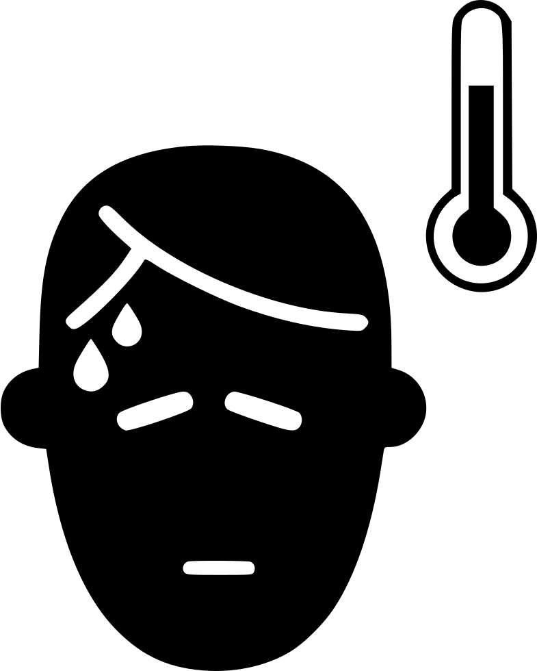 Man Solid Svg Icon - Fever Icon Png Clipart - Full Size Clipart ...