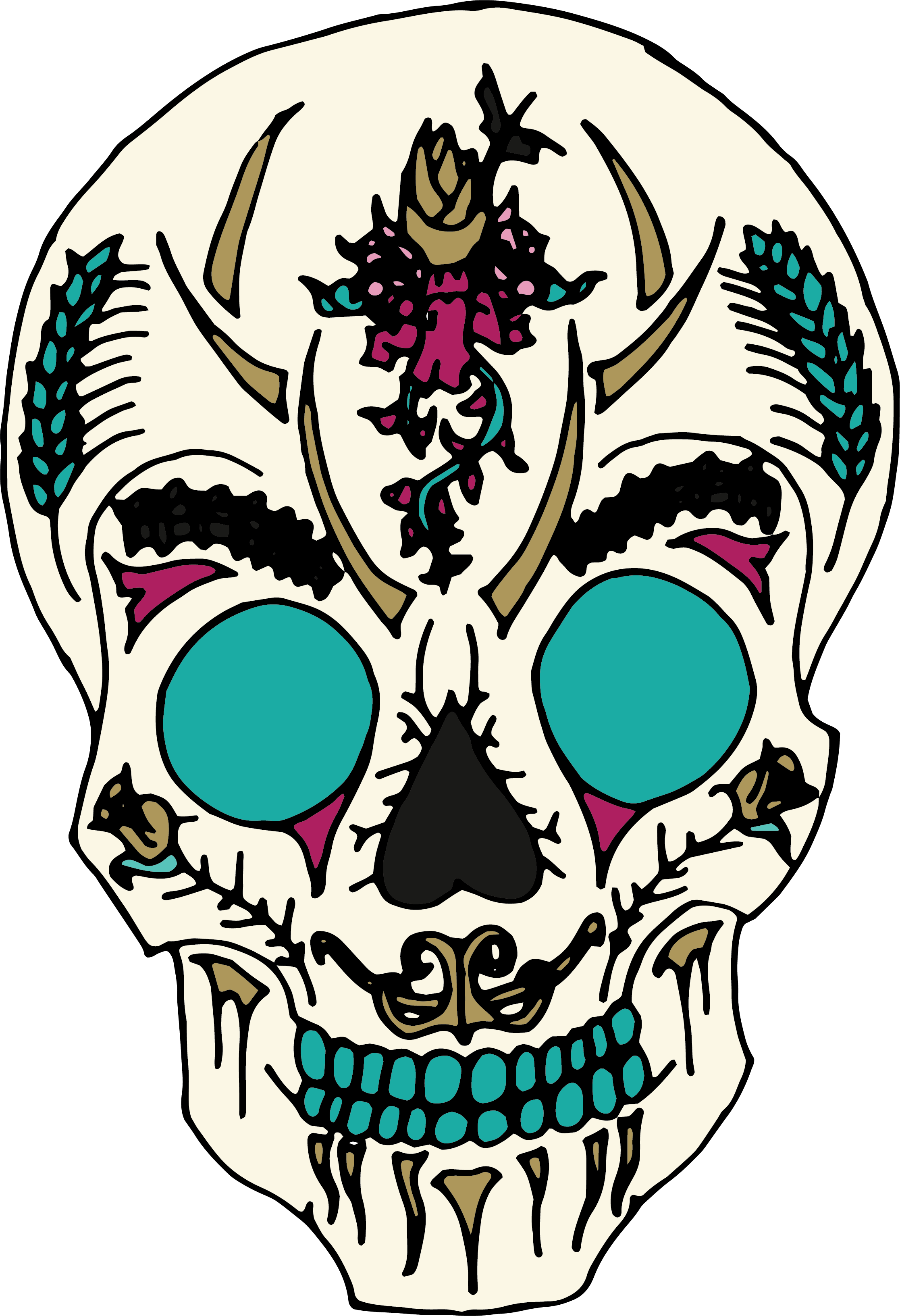 Skull Collage - Illustration Clipart - Full Size Clipart (#4111773 ...