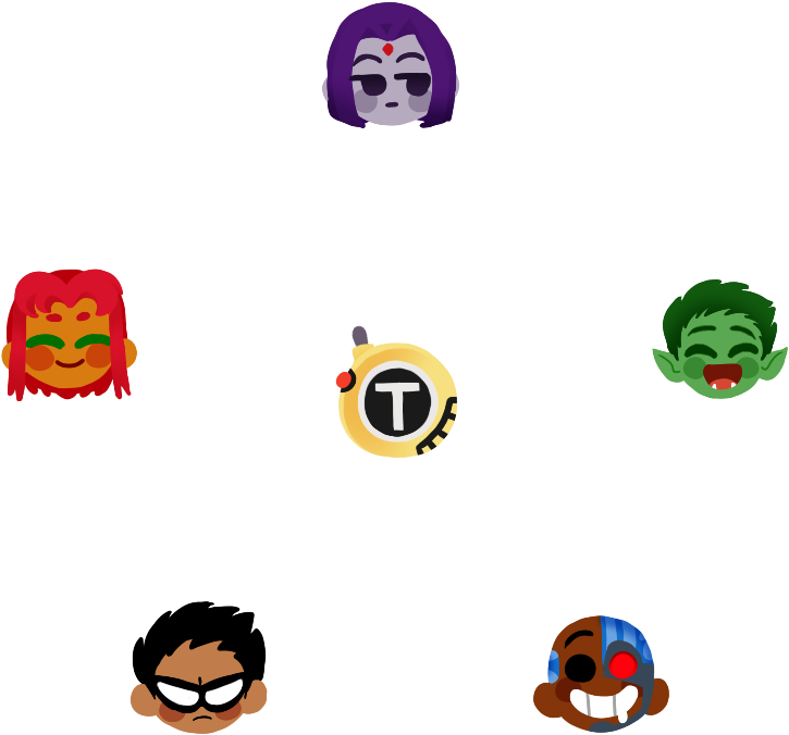 Download Teen Titans Emoji Stickers Available On Redbubble Here - Teen Titans Emojis Clipart ...