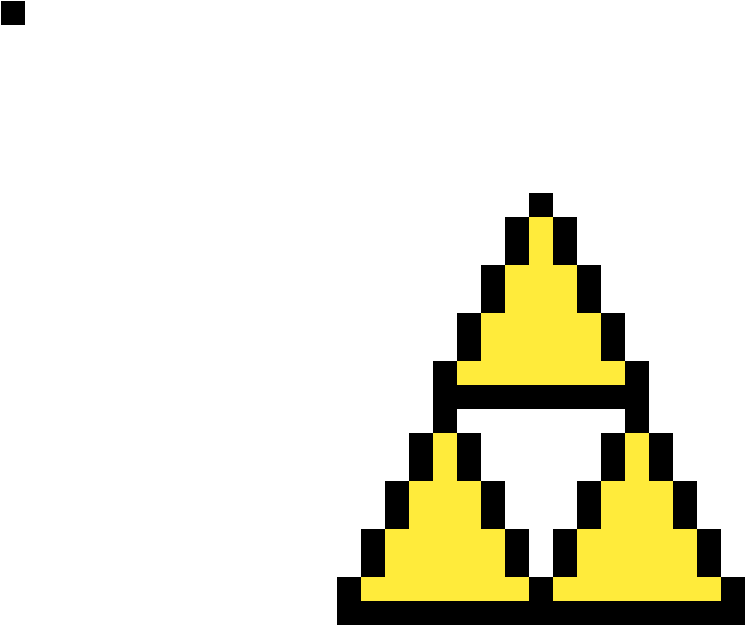 Download Triforce - Pixel Art Zelda Triforce Clipart (#4123458 ...