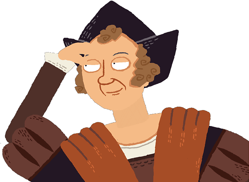 Download Christopher Columbus Searching - Cartoon Clipart (#4131375 ...