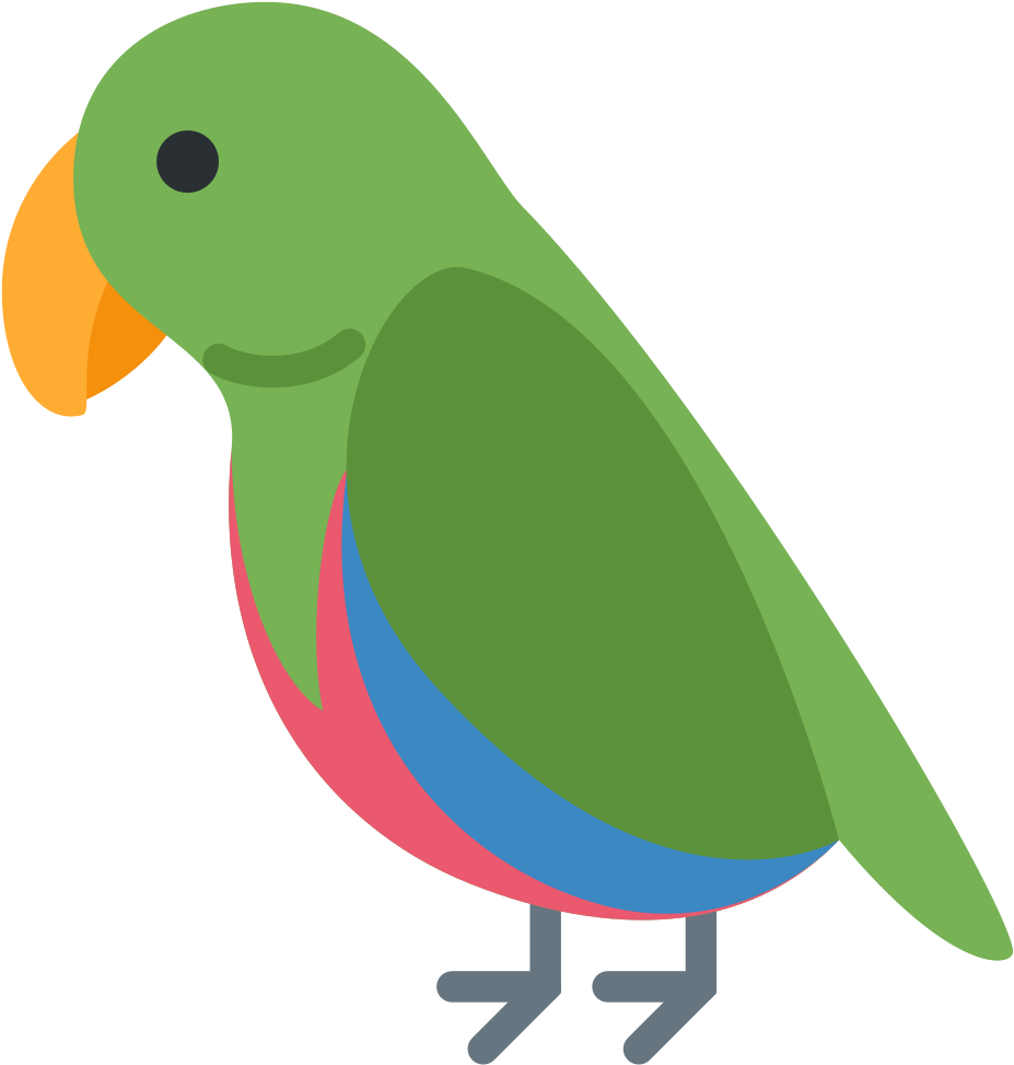File - Twemoji2 1f99c - Svg - Parrot Emoji Clipart - Full Size Clipart ...