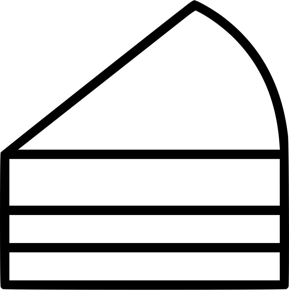 Cake Slice Comments - Line Art Clipart - Full Size Clipart (#4150115 ...
