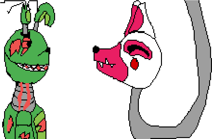 Mangle X Springtrap - Cartoon Clipart - Full Size Clipart (#4152081 ...
