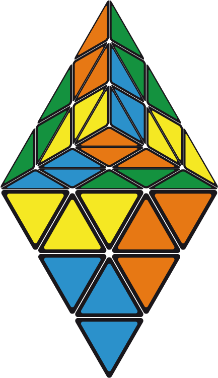 Pretty Patterns Pyraminx - Pyraminx Clipart - Full Size Clipart ...