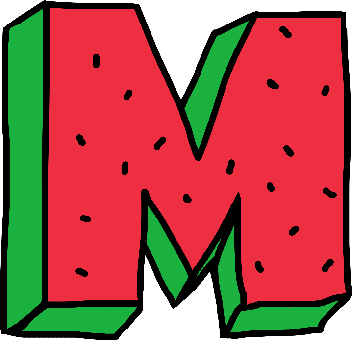 #m #letter #water #watermelon #fruit #red #green #alphabet - Watermelon ...