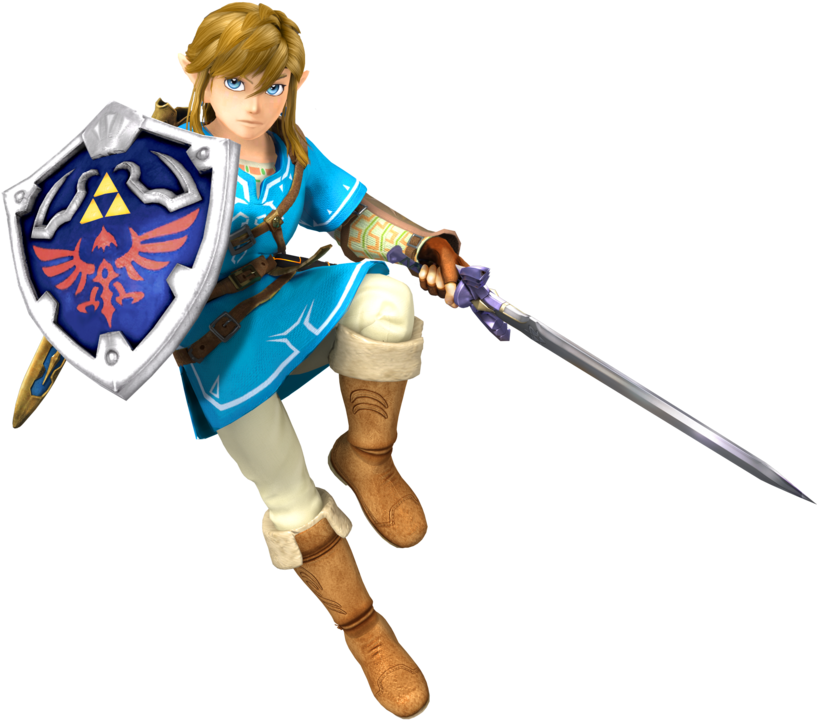 Download Zelda Link Transparent Clipart - Breath Of The Wild Link Ssb4 ...