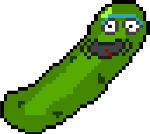 Pickle Clipart Pixel Art - Pickle Rick Pixel Art - Png Download - Full Size Clipart (#424447 ...