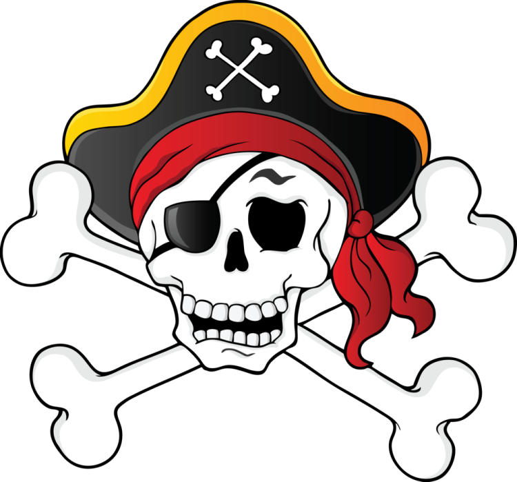 Pirate Skull And Crossbones Clipart - Png Download - Full Size Clipart ...