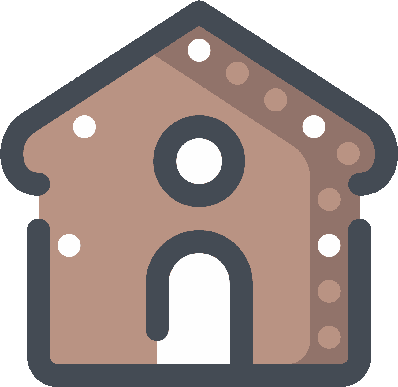 Download Gingerbread House Icon - Icon Clipart (#424857) - PinClipart
