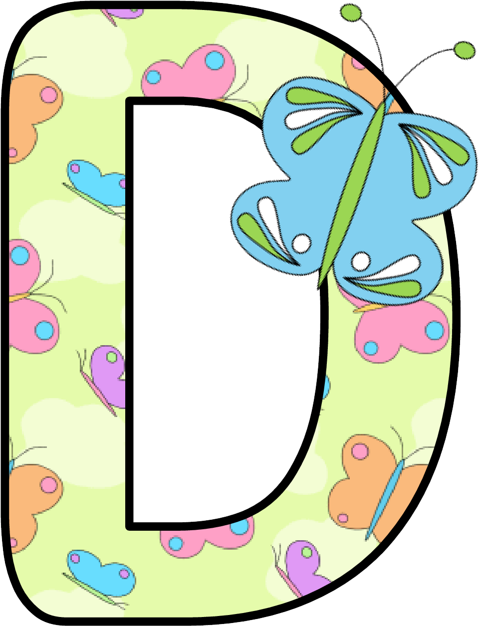 Clipart Butterfly Alphabet - Butterfly Alphabets Clipart - Png Download ...