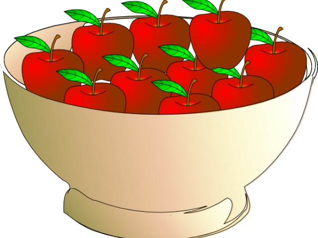 Apple Clipart Bowl - 10 Apples In A Bowl - Png Download - Full Size ...