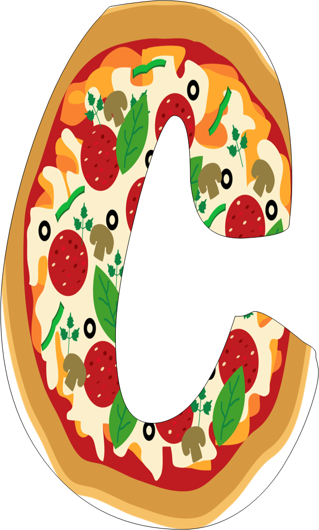 Oh My Alfabetos - Letras Y Numeros De Pizza Clipart - Full Size Clipart ...